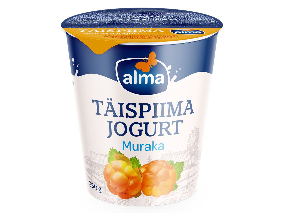 Alma whole milk yoghurt cloudberry, 350 g | Valio
