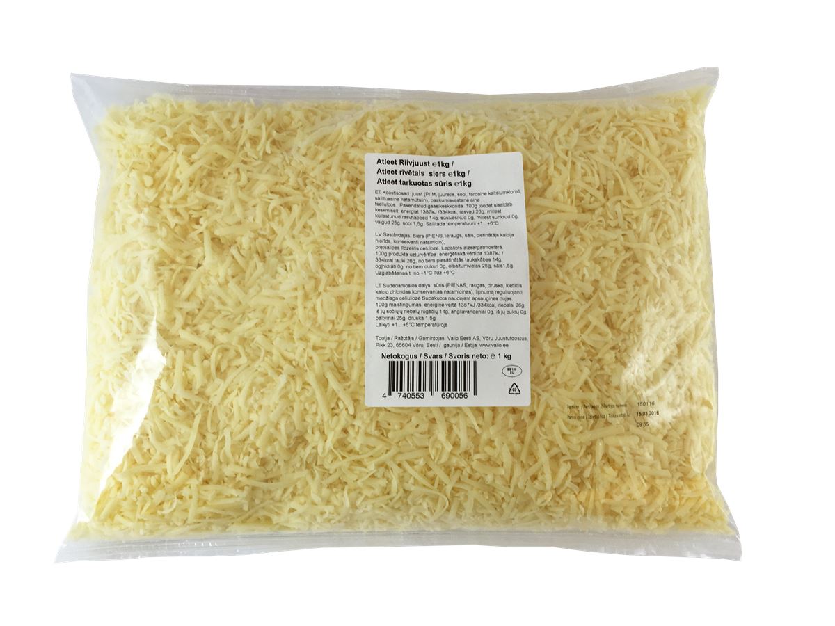 Atleet riivjuust 1kg | Valio