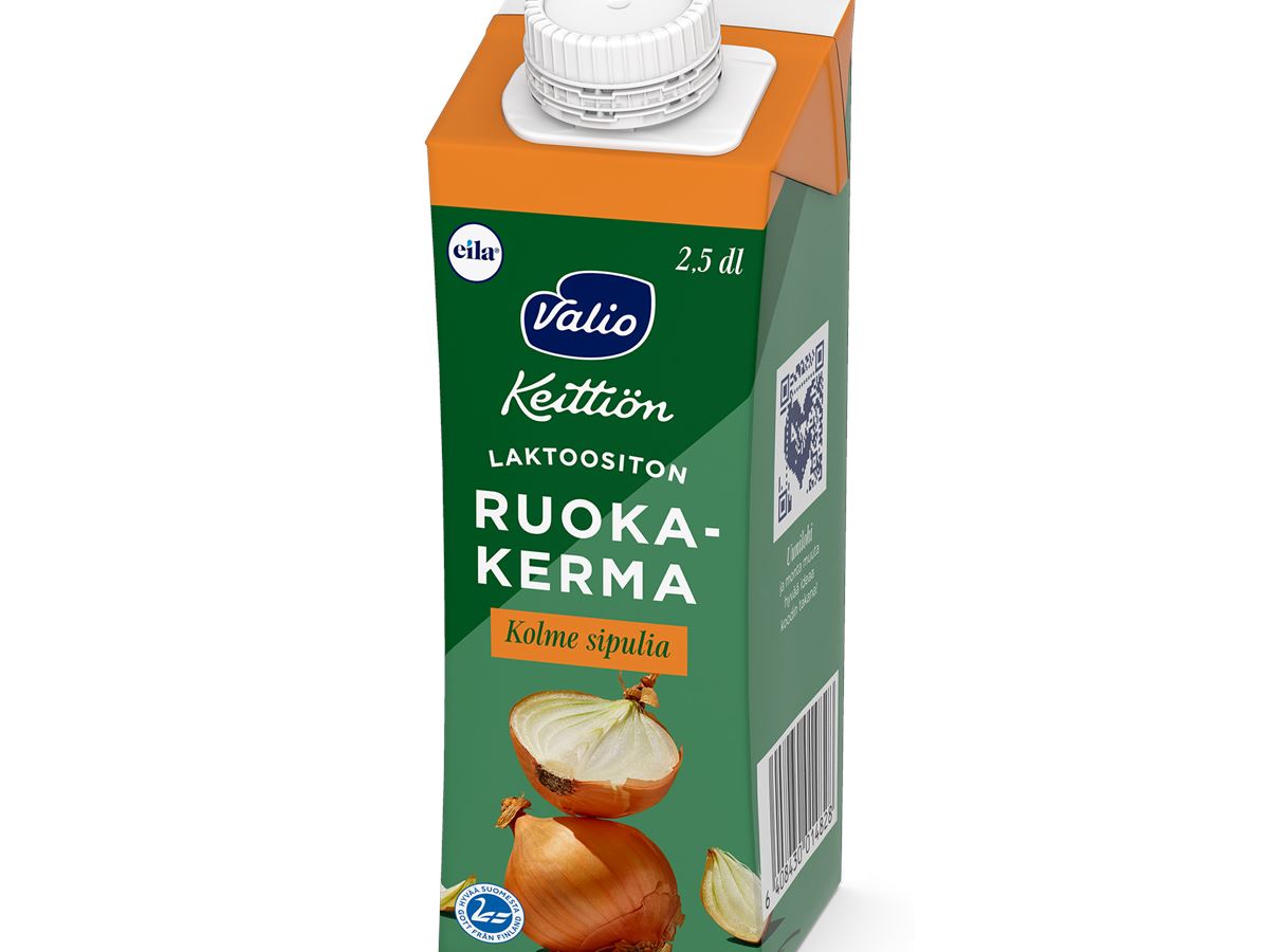 Valio Keittiön ruokakerma kolme sipulia laktoositon UHT - Valio