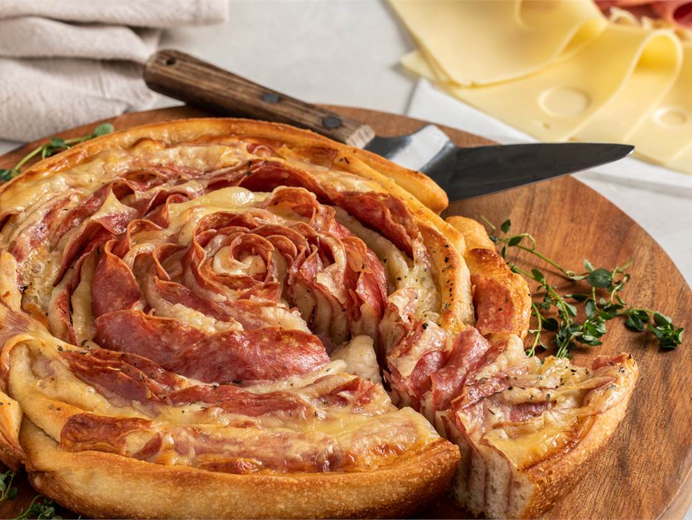 Swiss and Salami Spiral Bread | Finlandia Cheese