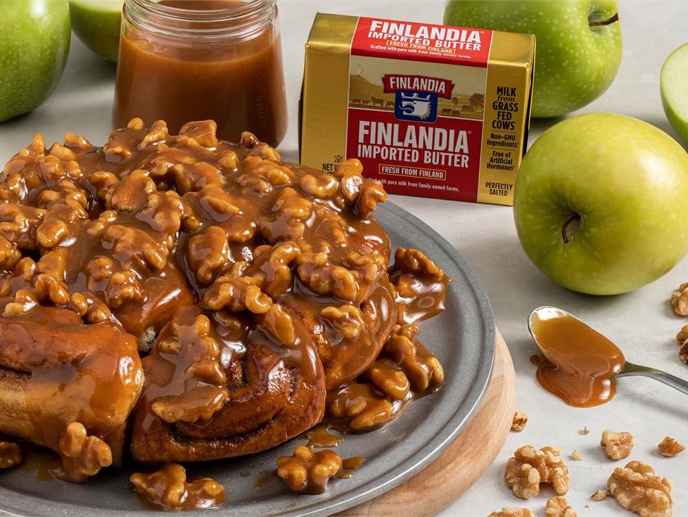Caramel Apple Sticky Buns | Finlandia Cheese