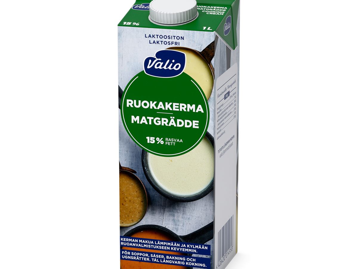 Valio ruokakerma 15 % laktoositon UHT - Valio