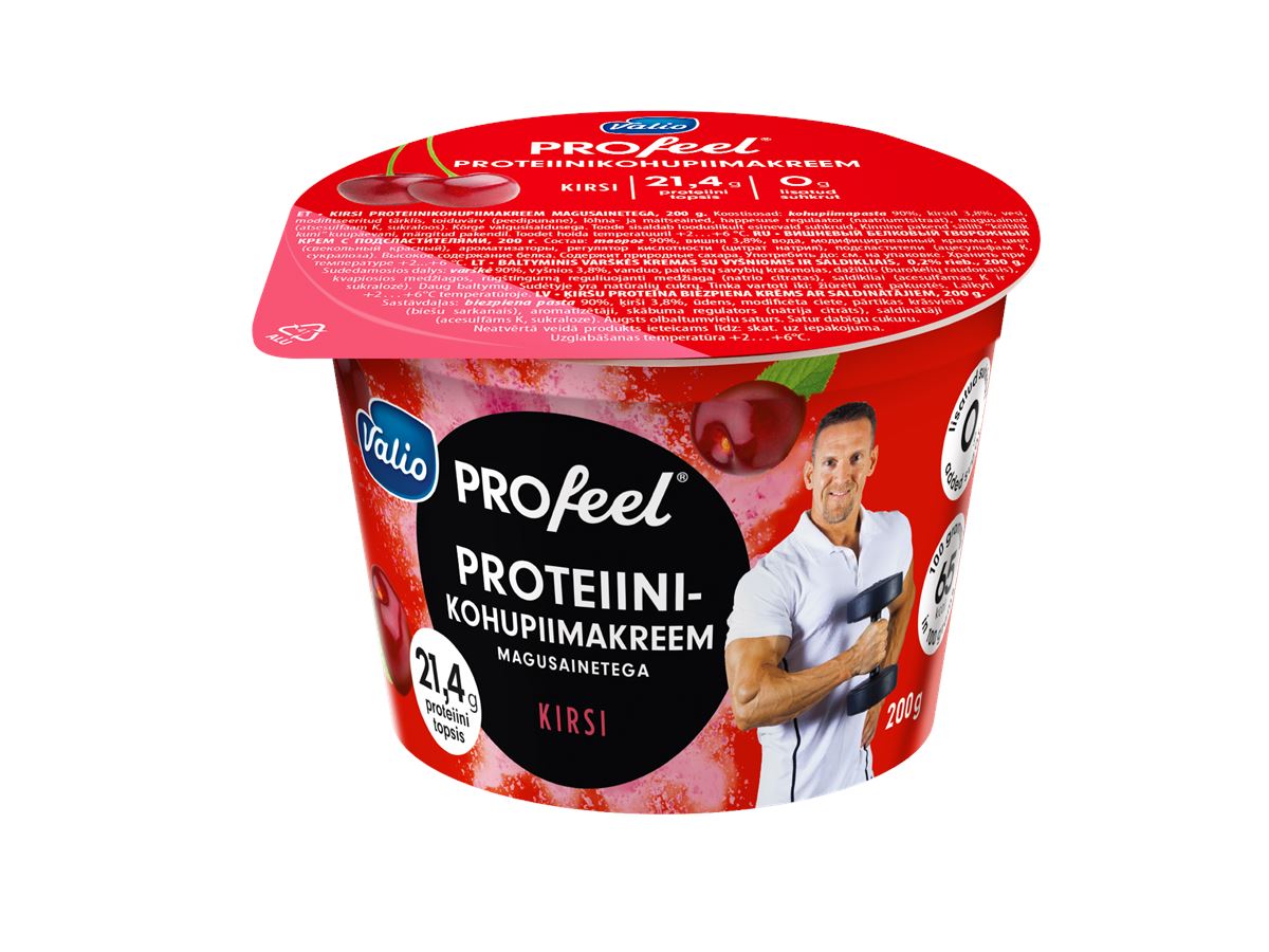 Valio PROfeel protein curd cream cherry 200g | Valio