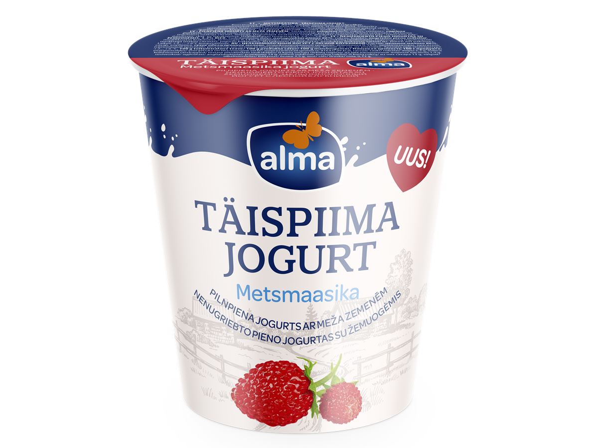 Alma whole milk yoghurt wildstrawberry 350g | Valio
