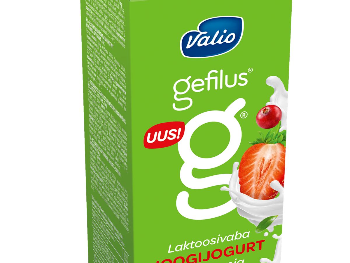 Gefilus bezlaktozes dzeramais jogurts zemeņu-brūkleņu ar D vitamīnu, 1 ...