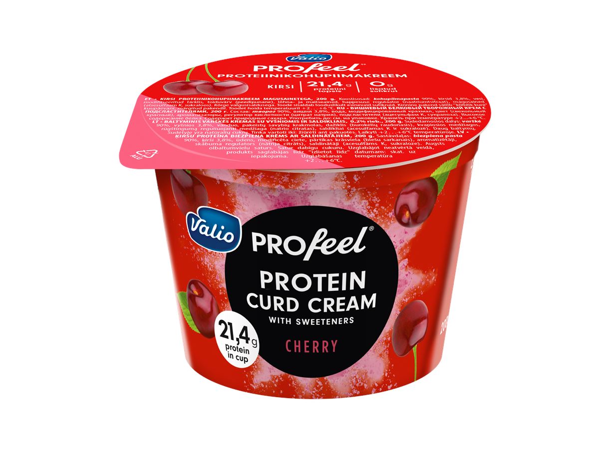 Valio PROfeel protein curd cream cherry 200g | Valio