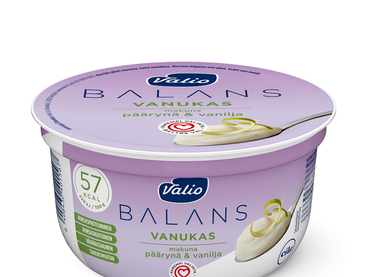 Valio Balans vanukas päärynä-vanilja laktoositon - Valio