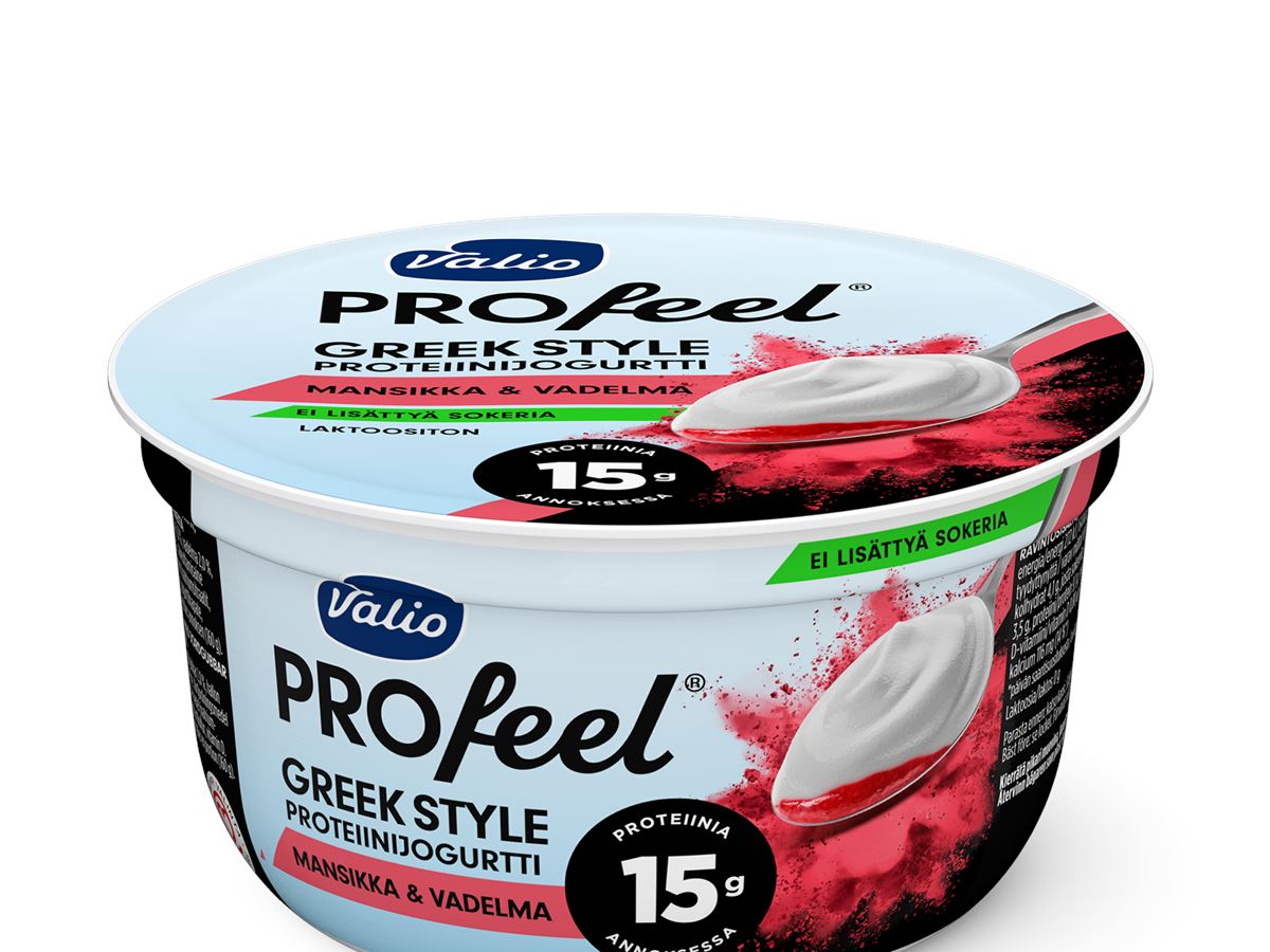 Valio PROfeel® Greek Style proteiinijogurtti mansikka-vadelma - Valio