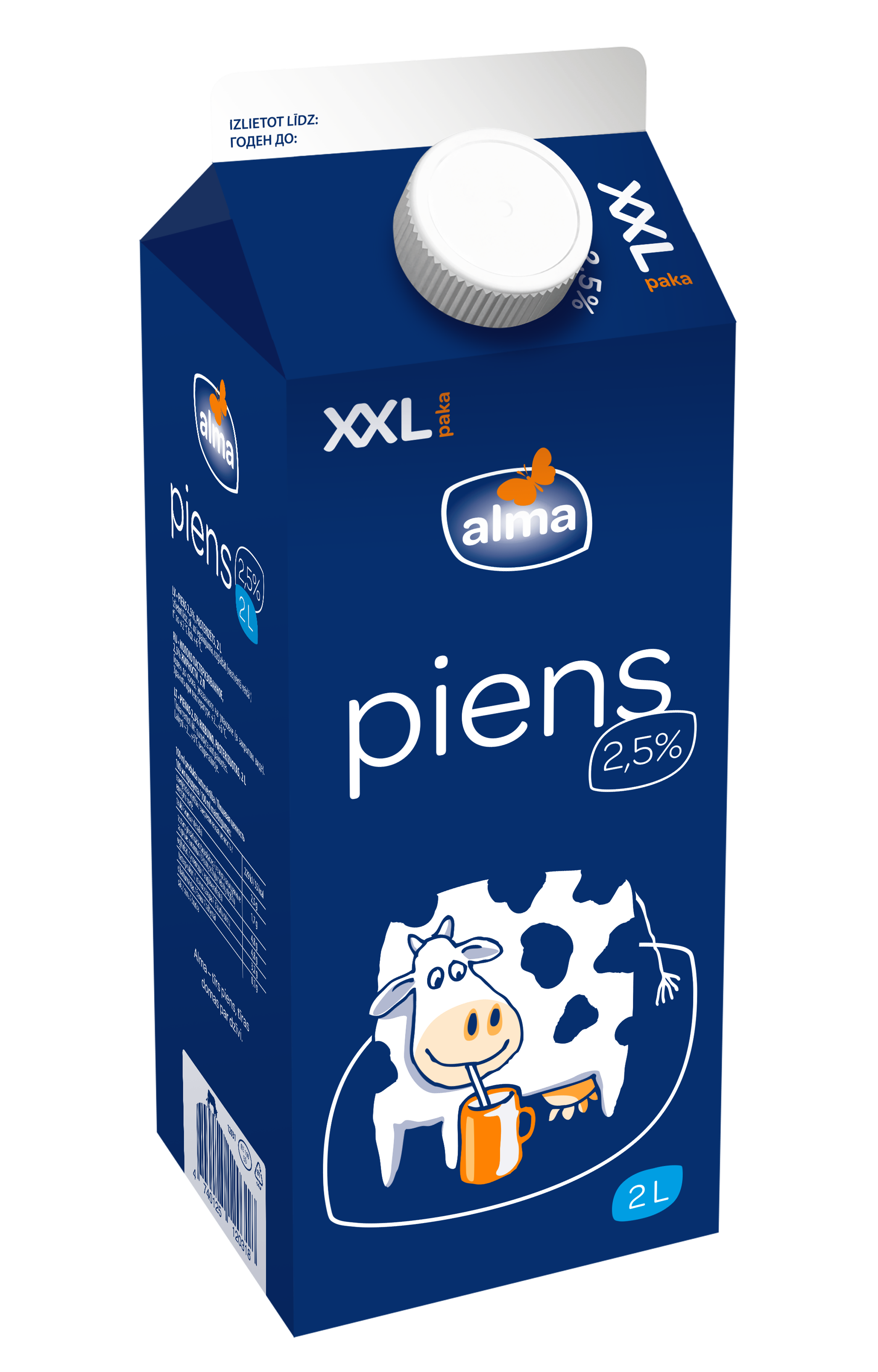 Alma piens 2,5%, 2 l | Valio