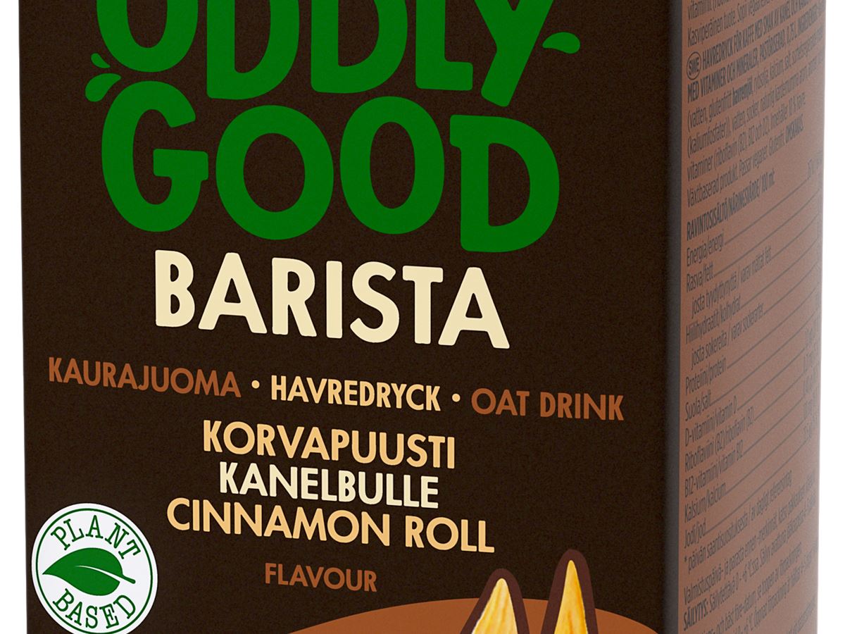 Valio Oddlygood cinnamon and cardamom flavored oat drink for coffee, 0 ...
