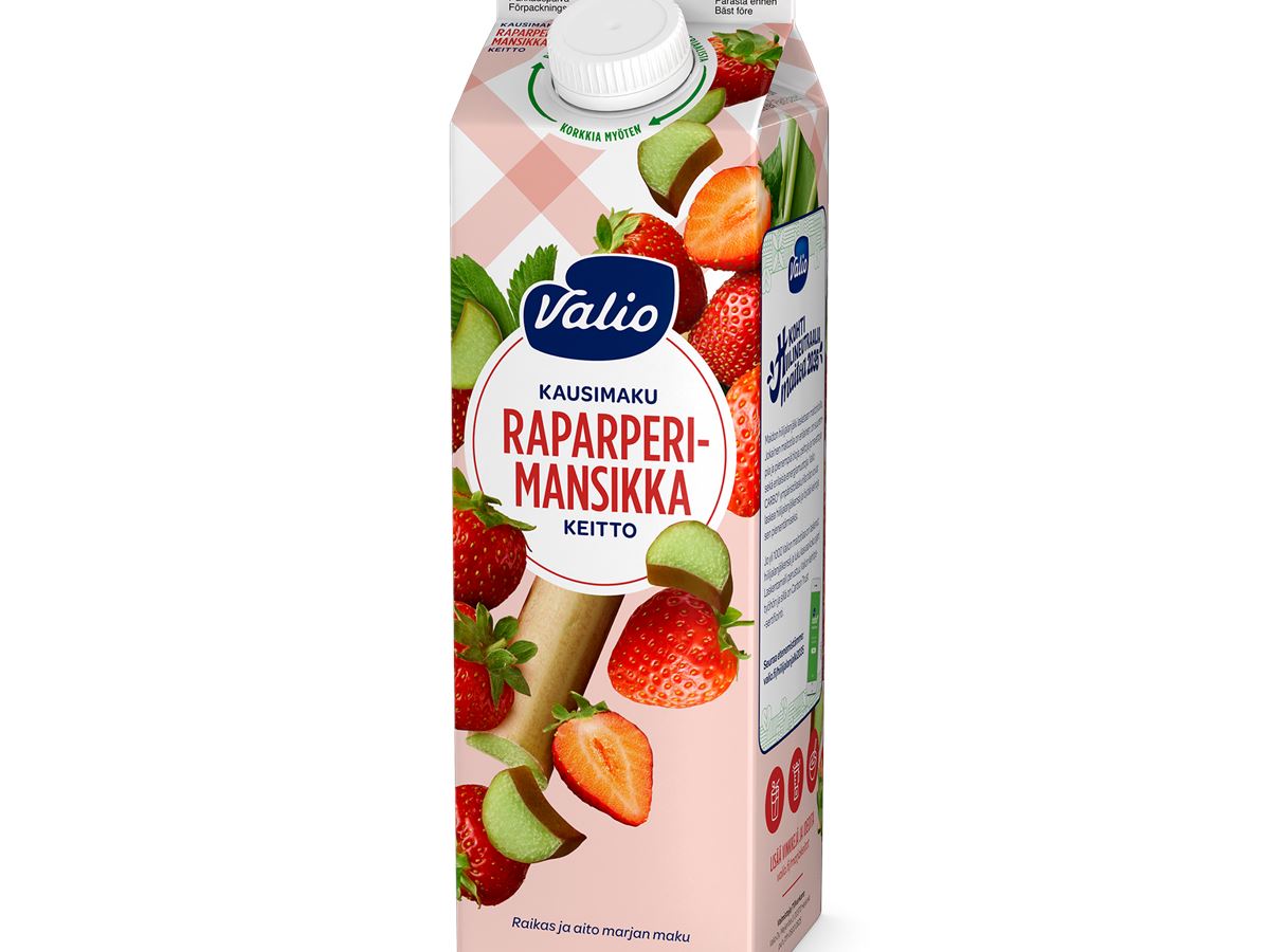 Valio raparperi-mansikkakeitto - Valio