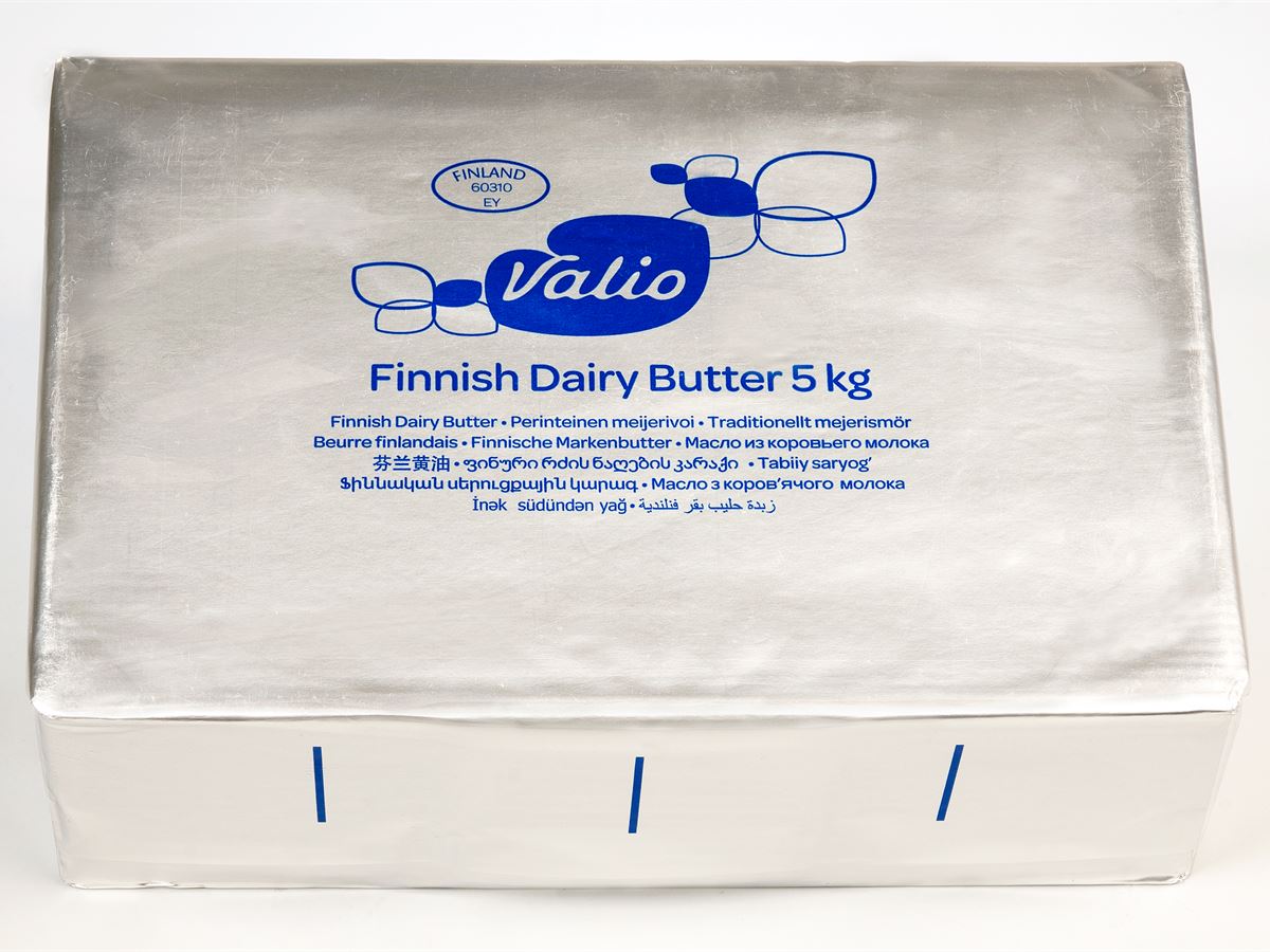 Valio butter 4 x 5 kg unsalted | Valio