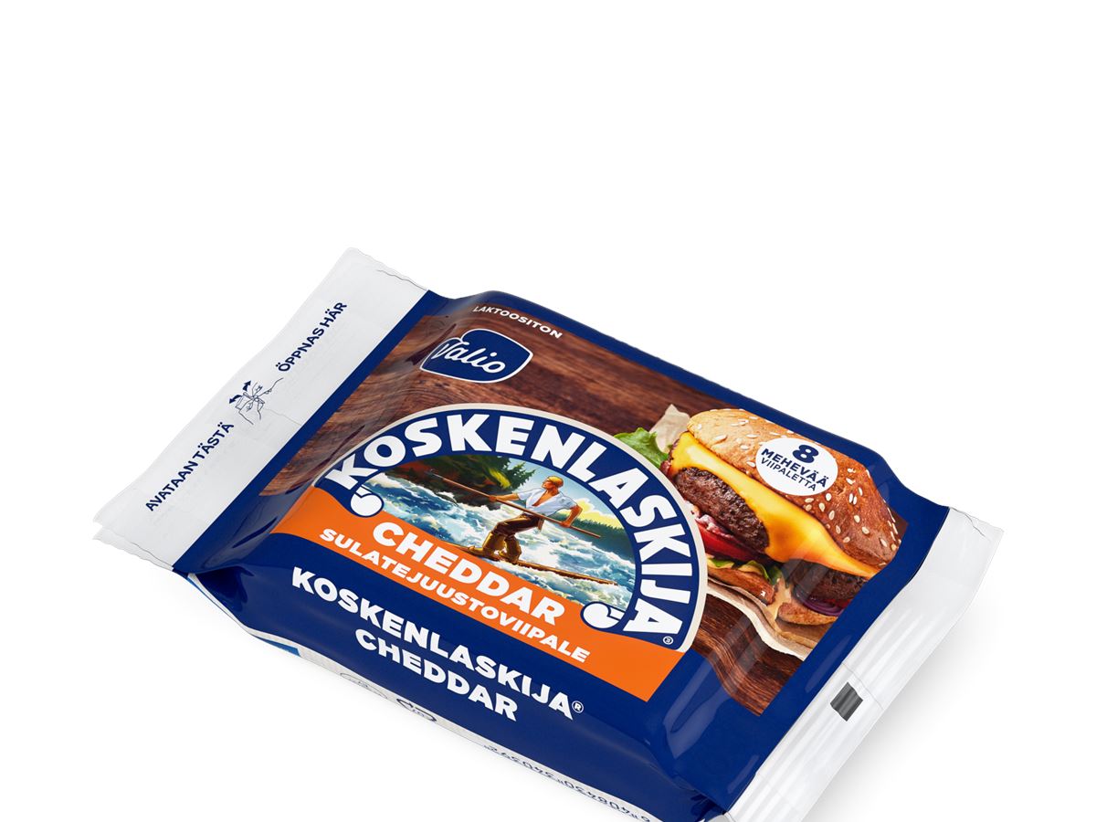 Valio Koskenlaskija® cheddar sulatejuustoviipale laktoositon - Valio