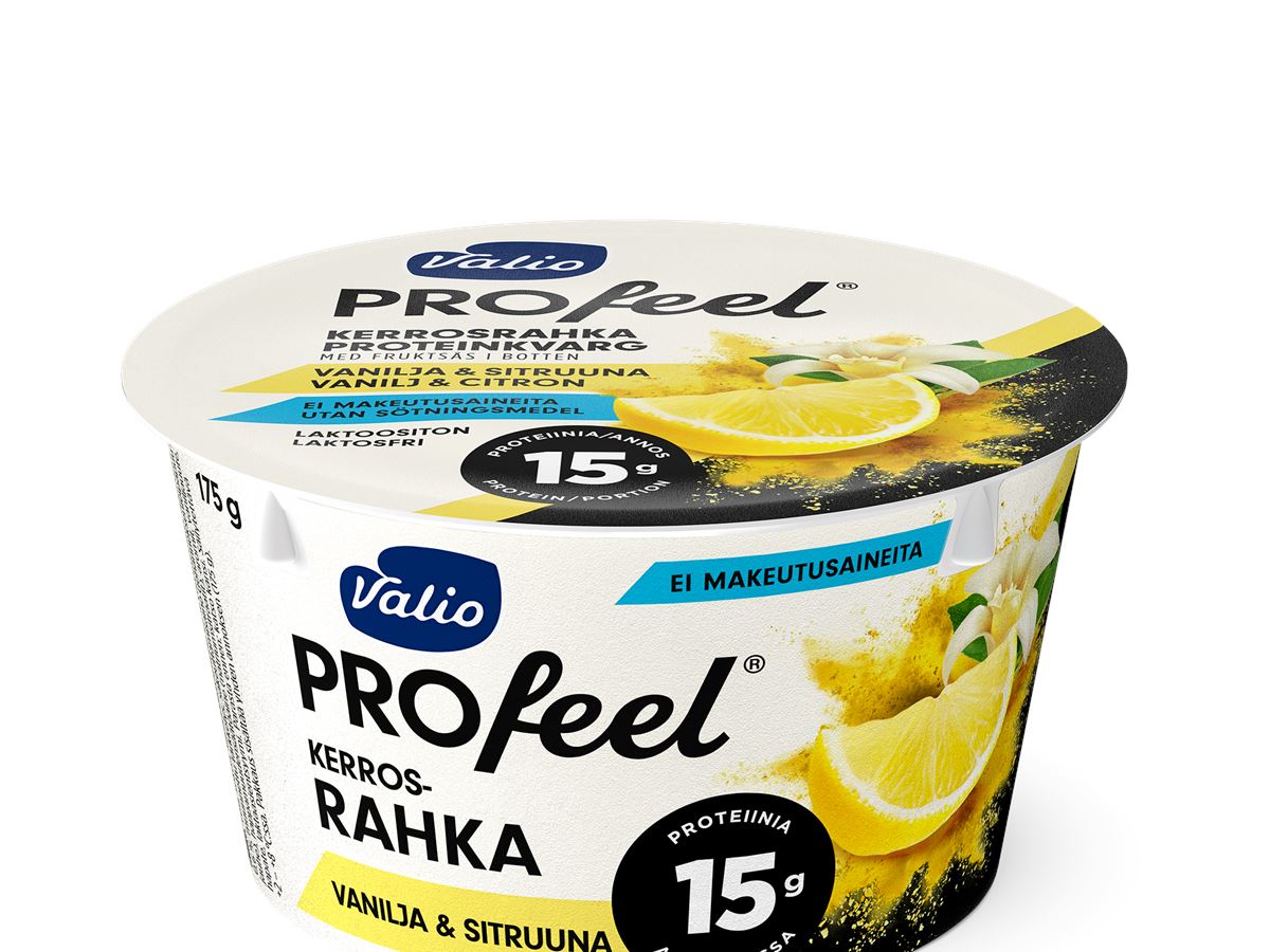 Valio PROfeel® kerrosrahka vanilja & sitruuna - Valio