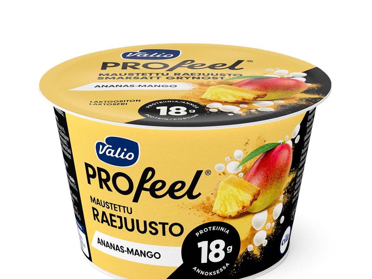 Valio PROfeel® maustettu raejuusto ananas-mango laktoositon - Valio