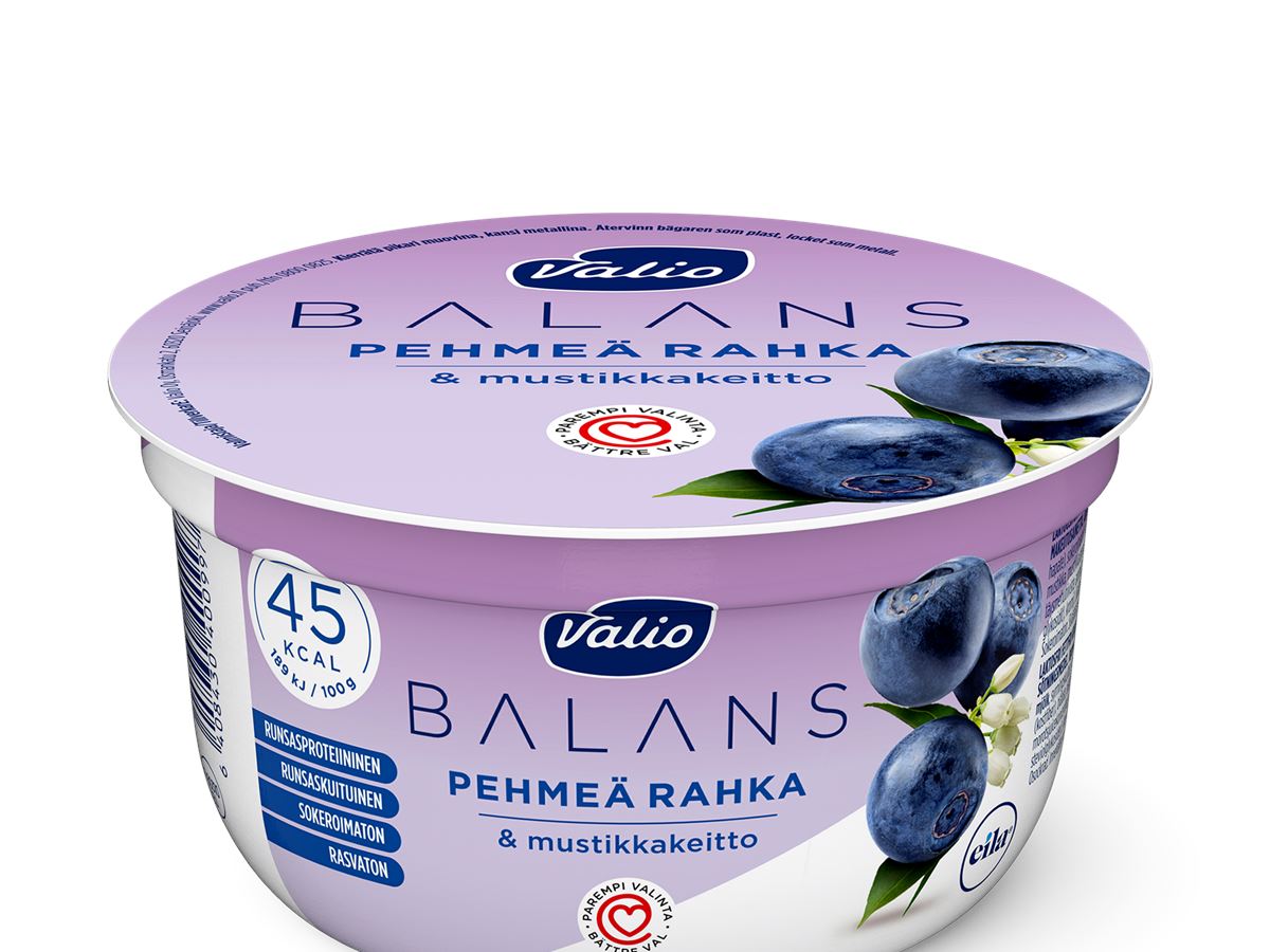 Valio Balans pehmeä rahka & mustikkakeitto - Valio