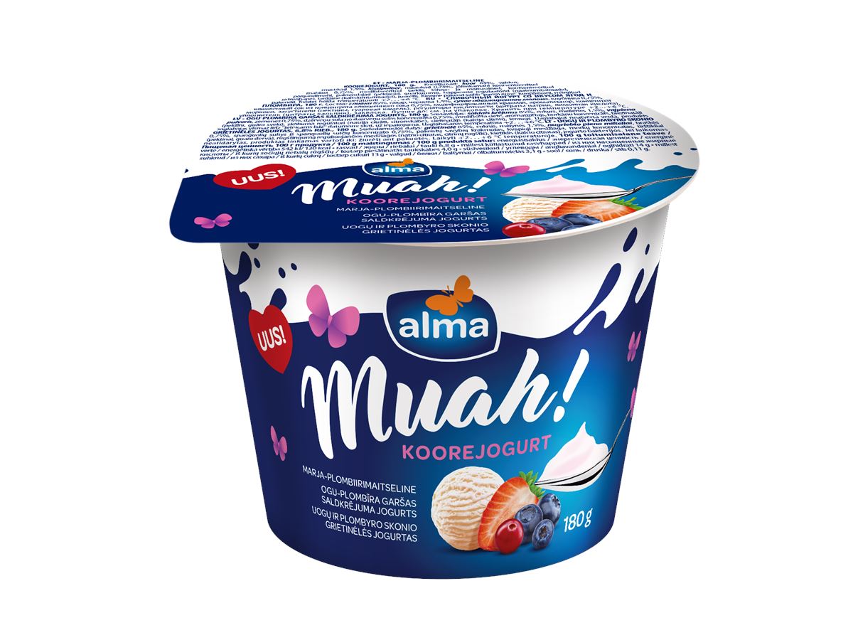 Alma Muah cream yoghurt berry-ice cream flavor 180g | Valio