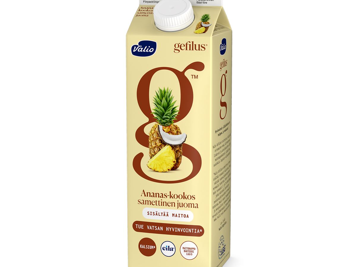 Valio Gefilus® samettinen juoma ananas-kookos - Valio