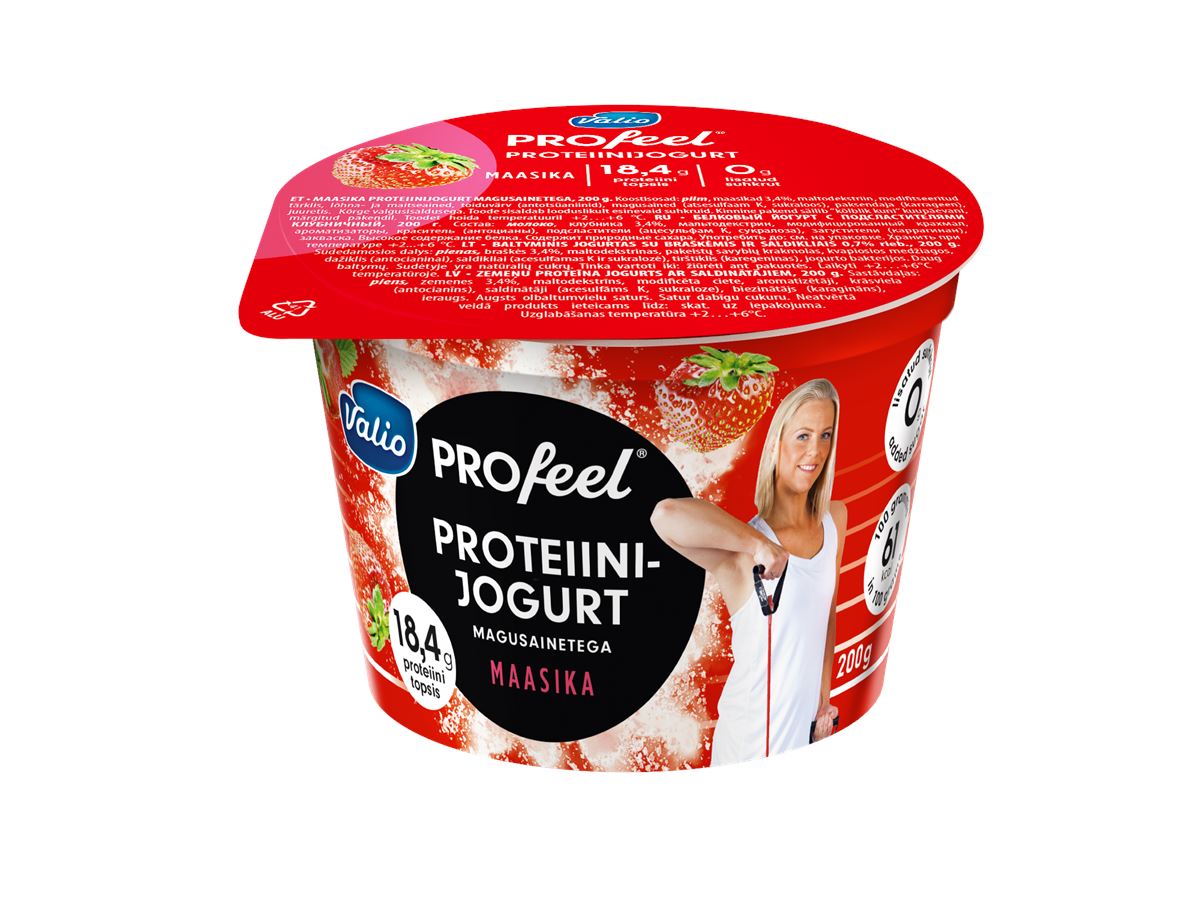 Valio PROfeel maasika proteiinijogurt 200g | Valio