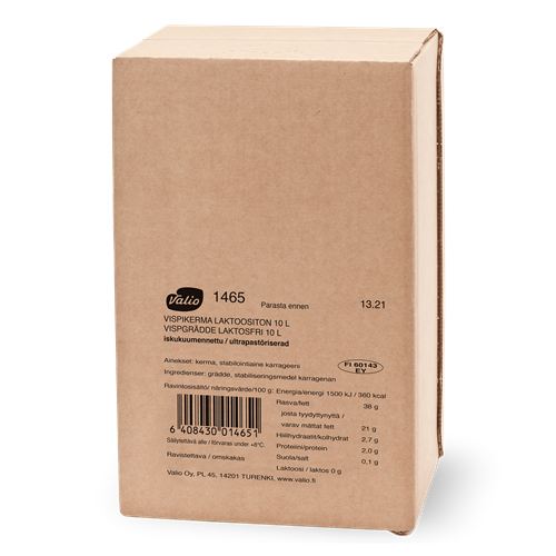 Valio Laktosfri vispgrädde 10 L Foodservice - Valio Sverige