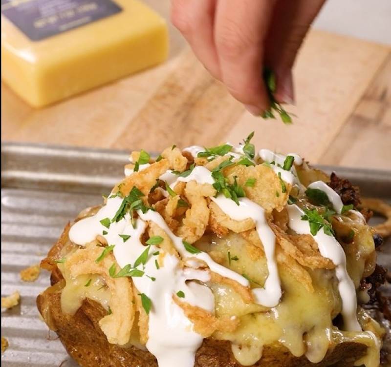 Overloaded Baked Potato | Finlandia Cheese